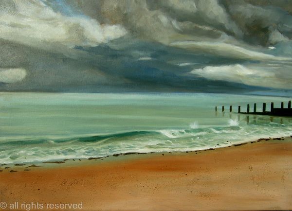 Peaceful Sea - Oil on canvas