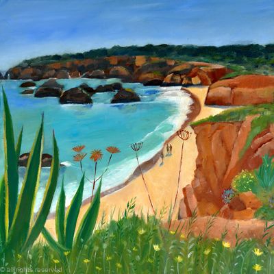 Landscape paintings of Greece, Malta, Italy and Portugal