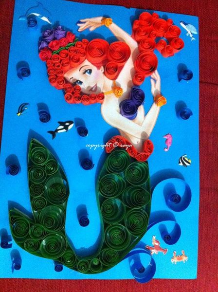 Mermaid - Quilling on Chart