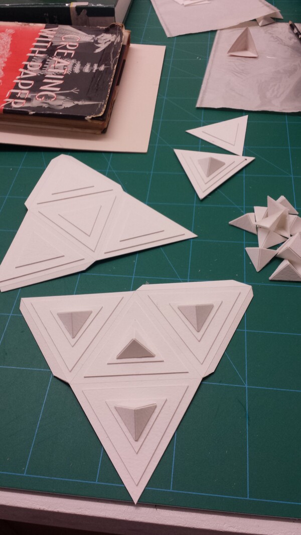 Making 3D paper structures.