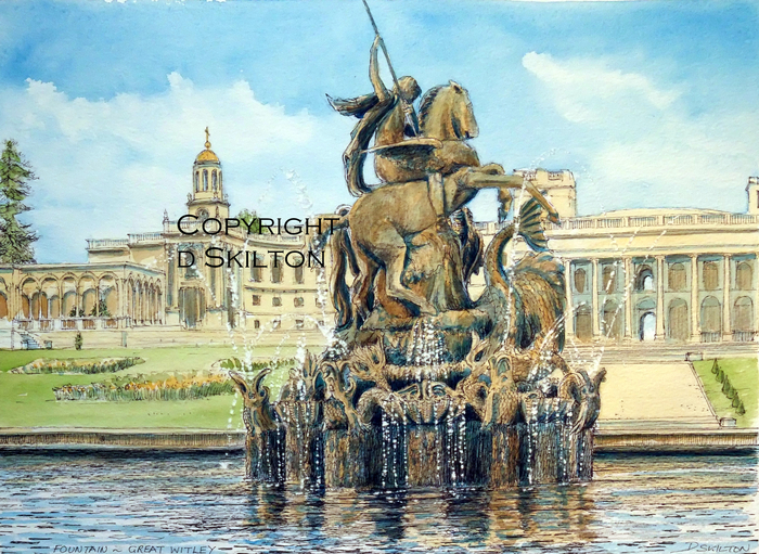 Great Witley Witley Court Fountain greeting card. Prints and postcards ...