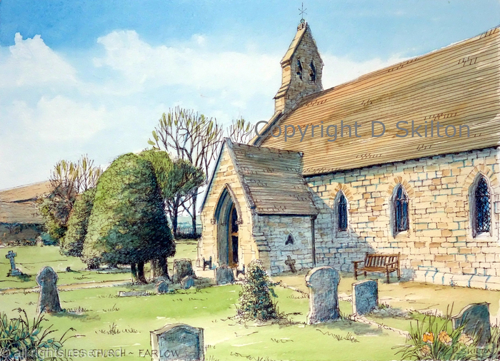 Farlow St Giles Shropshire as a greeting card - Printed on quality card ...