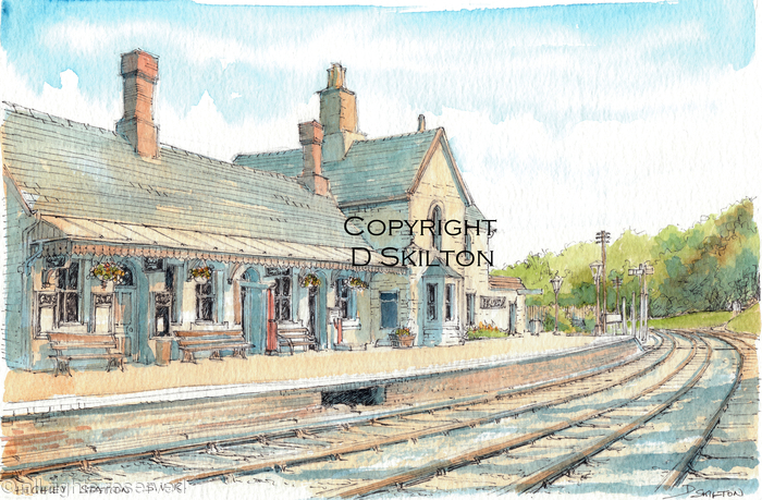 Highley Station with the Engine House greeting card. Prints and ...
