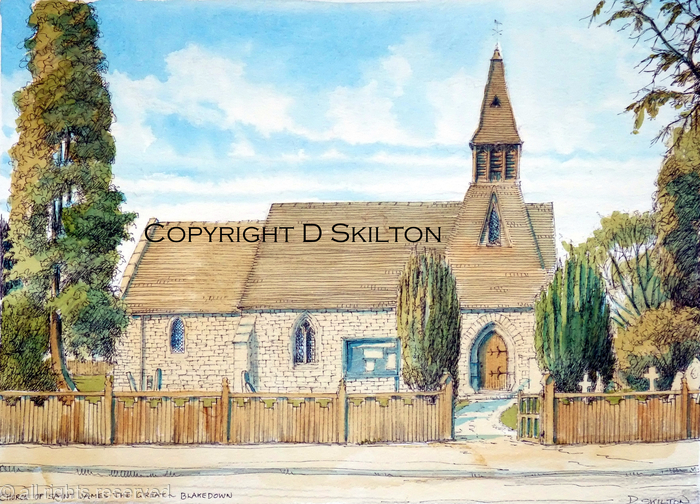 Blakedown Church St James The great. Worcestershire as a greeting card ...