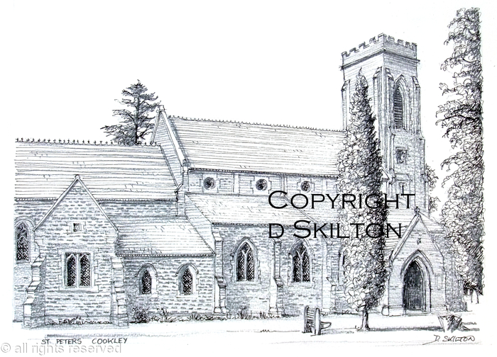 Cookley Church, St Peters greeting card. Prints and postcards - Printed ...
