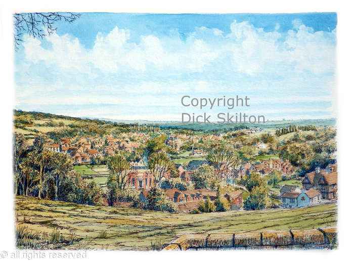 Kinver, the view from the church as a greeting card. Prints available.