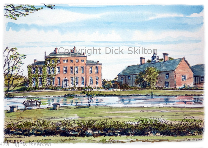 Delbury Hall Diddlebury Nr. Craven Arms Shropshire as a greeting card ...