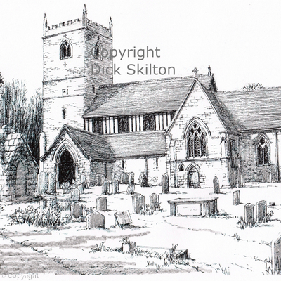 churches of Shropshire artwork watercolour and pen drawings wedding ...