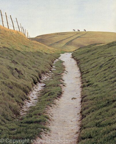 Chalk Path - limited edition giclee print of original watercolour