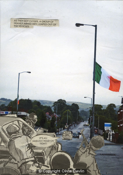 "It's An Ambush!" - Comic strip panel and photograph on card