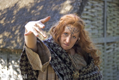 Character of Boudicca, photographed for the TV series "Horrible Histories"