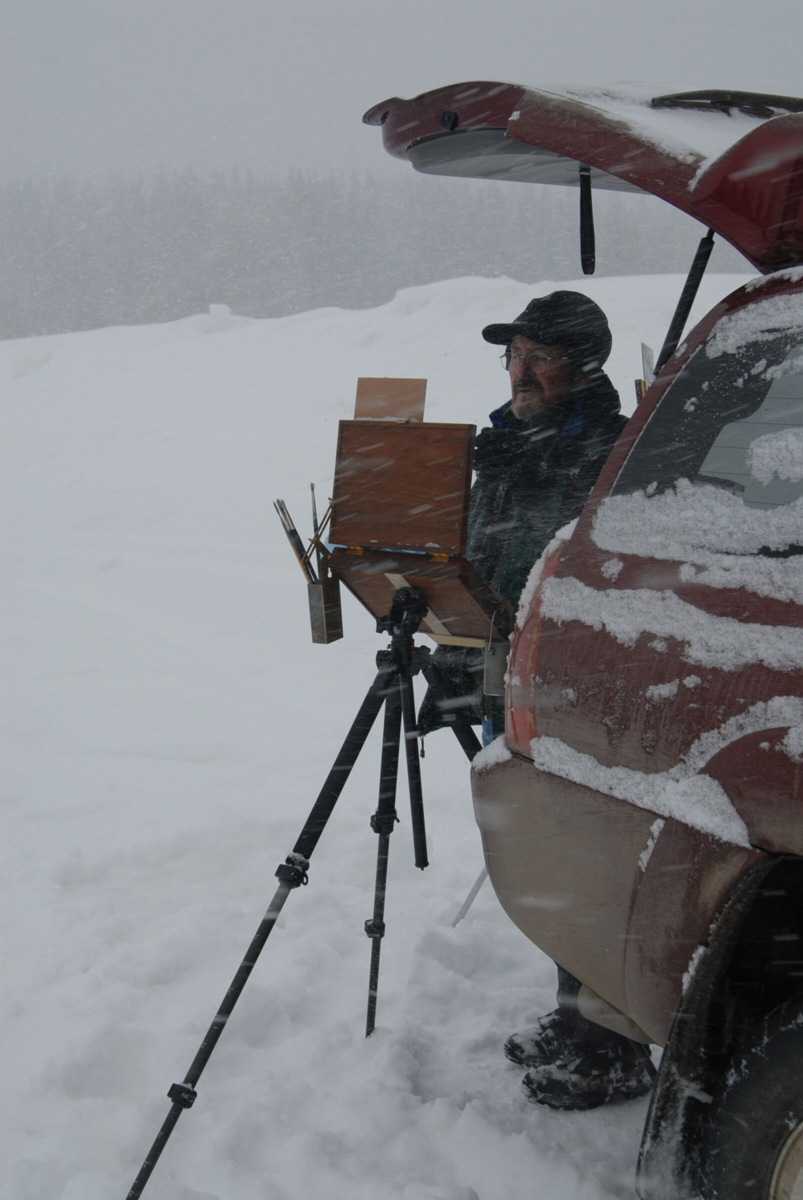 My good friend Skip Whitcomb, painting in Colorado..who said painting ...