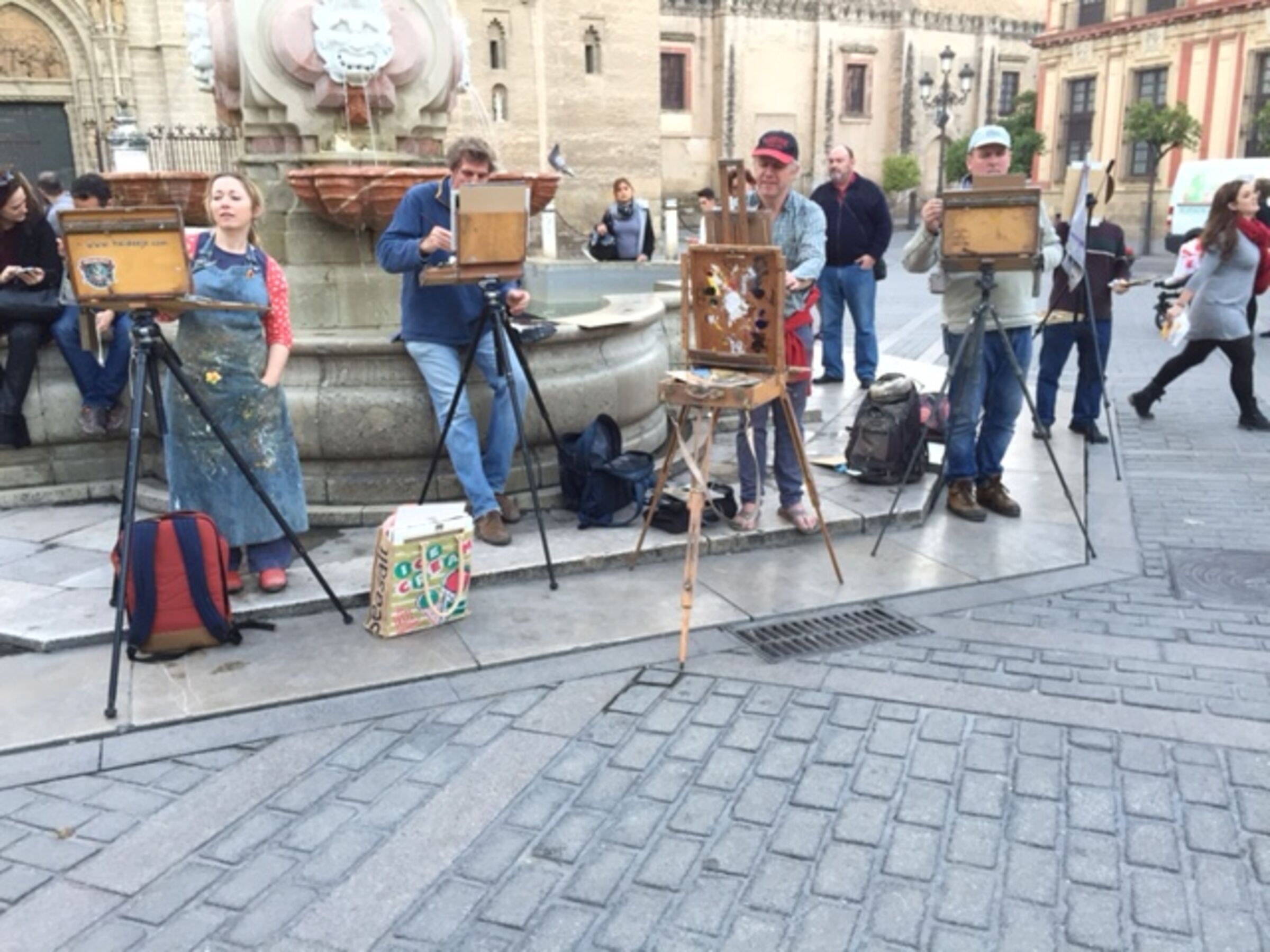 Hardee Jo Summers,David Bachmann, Peter Brown and me in Seville