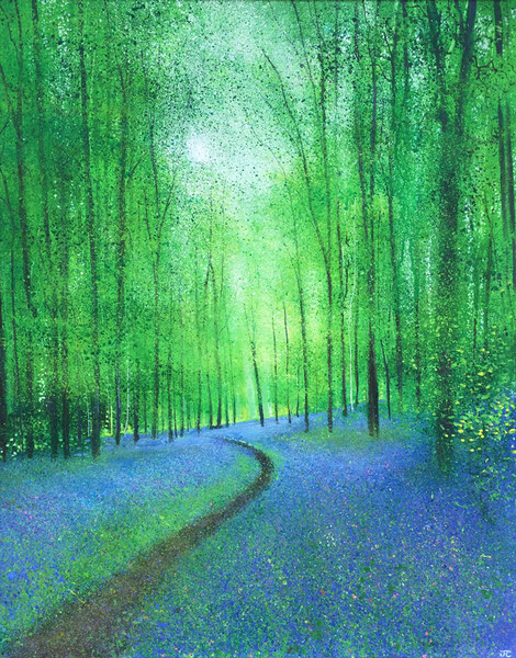 Path Through the Blue - Acrylic on Canvas