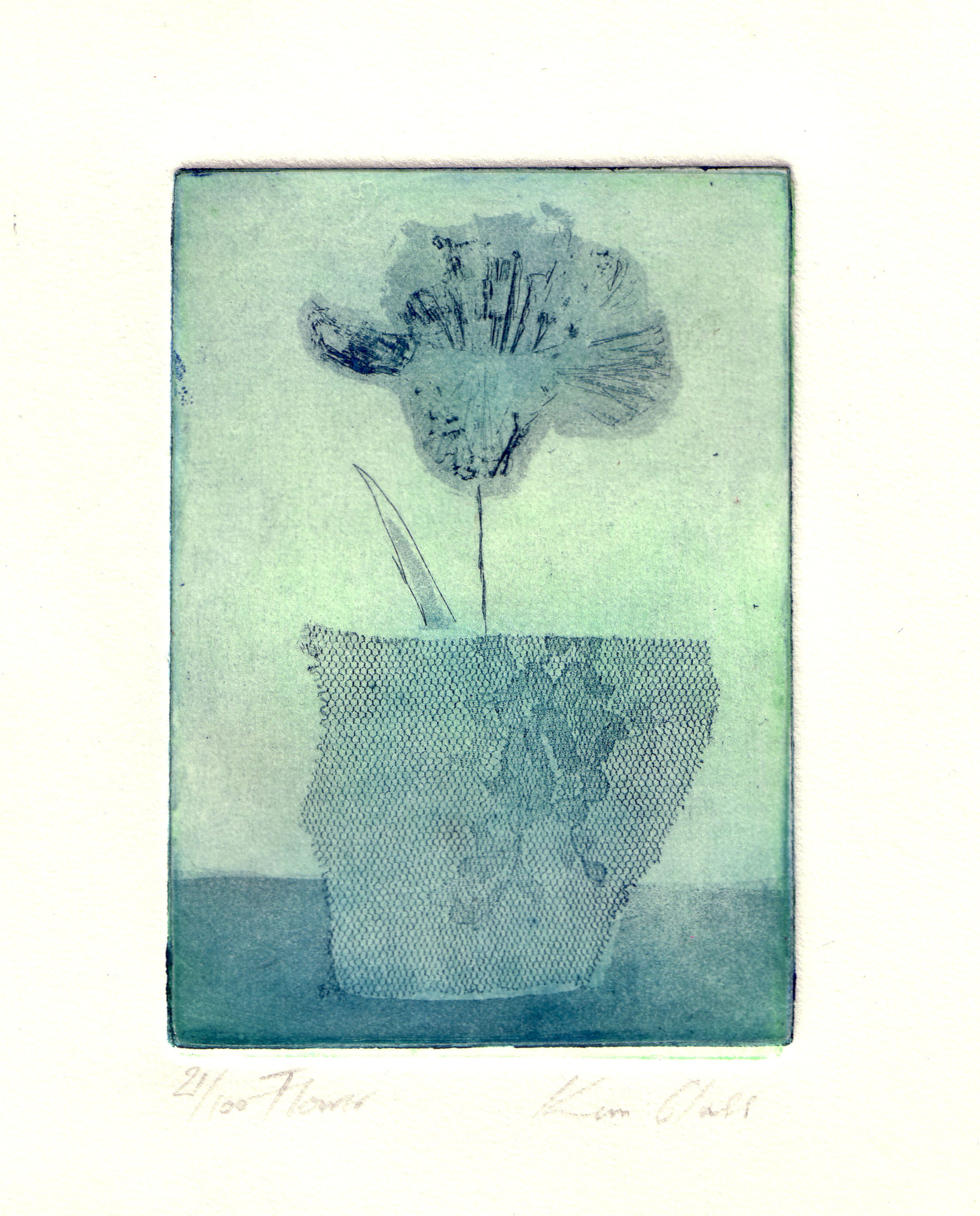 Flower - etching