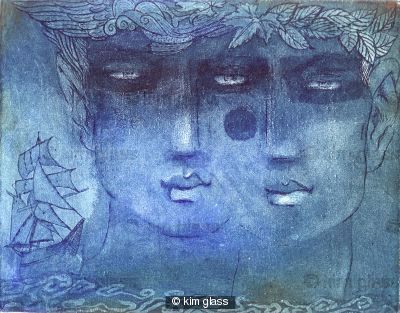 castor and pollux - etching