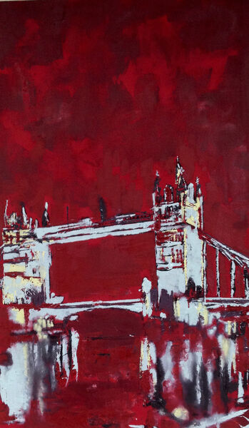 Tower Bridge Red 3 - Oil Canvas