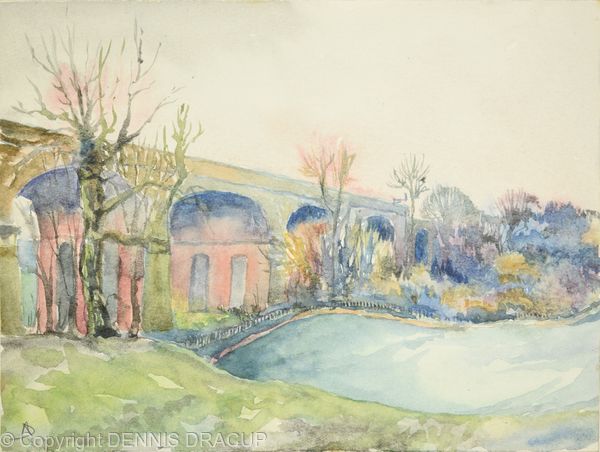 1969 Brunel Viaduct, Hanwell - watercolour print