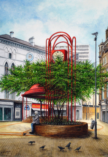 Summer Evening, Arthur Square - Watercolour