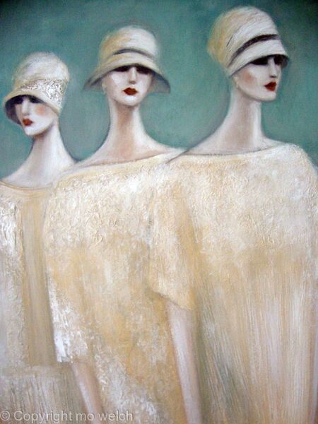 art deco fashion,1920's paintings, art deco paintingsof women 1920's