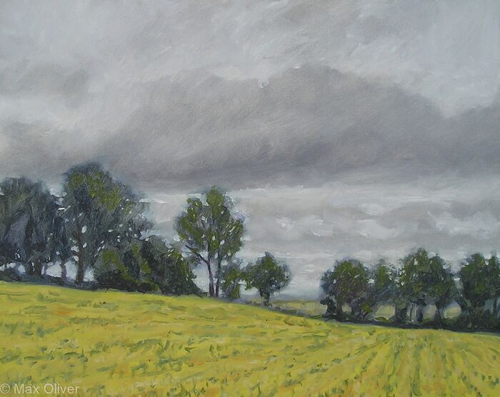 Beach Below Treen Cliff, Cornwall - Oil on Board