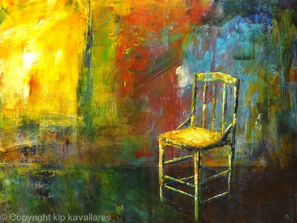 THE EMPTY CHAIR - Acrylic and Acrylic ink on canvas