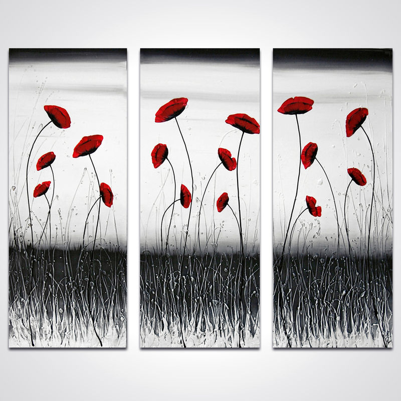 Serenity Triptych - Acrylic on box canvas