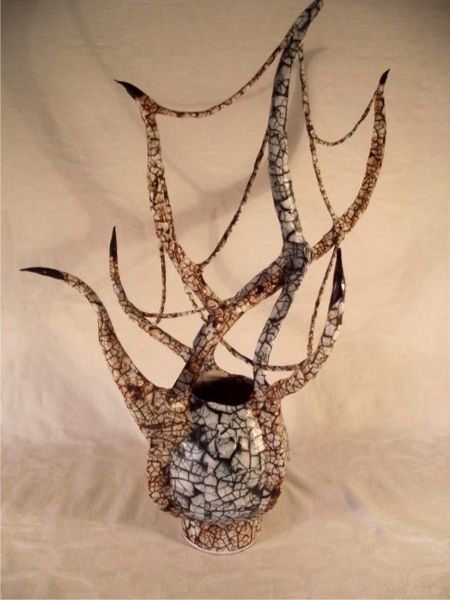 Alien Paper Mache by Kuriology - Paper mache mixed medium