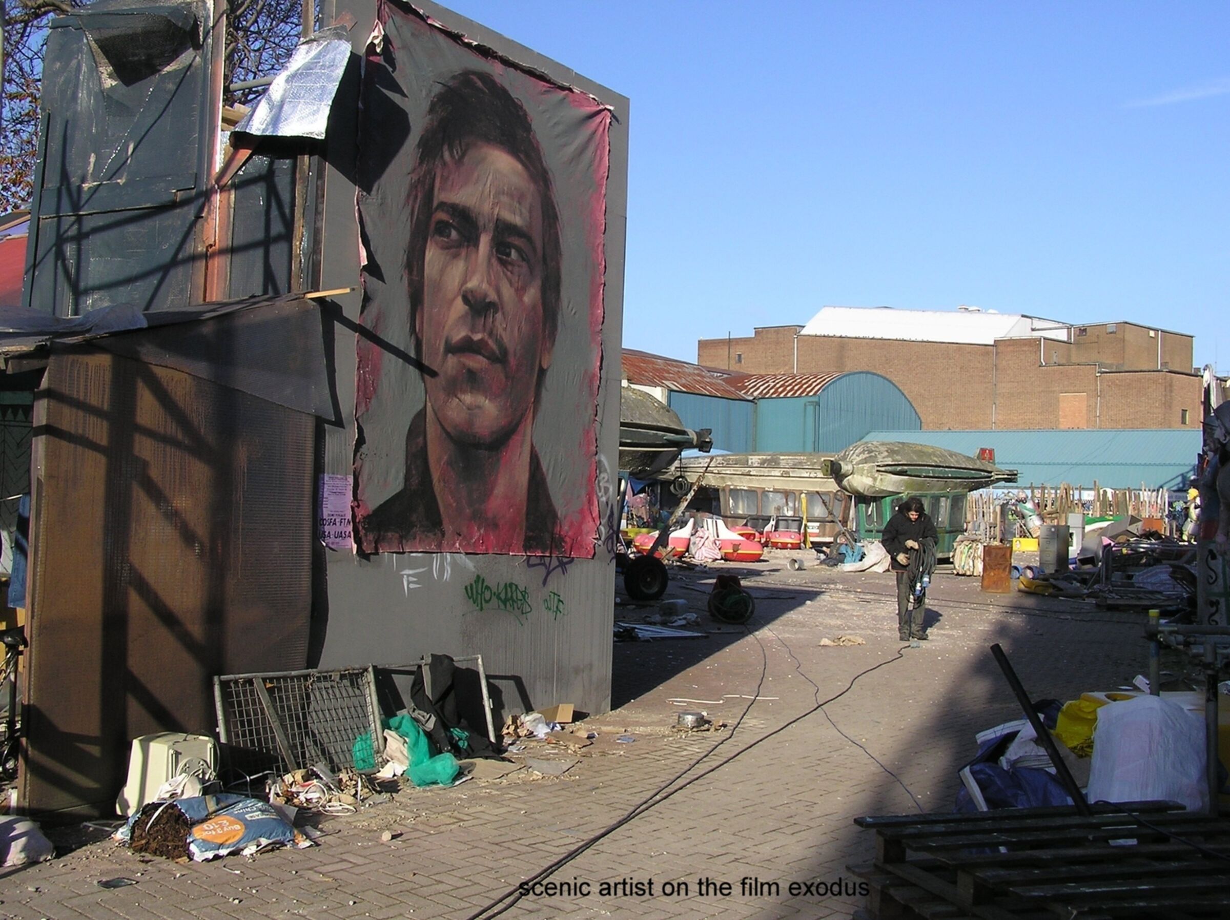 scenic artist ' Exodus' by gary phillips artist and muralist paintings