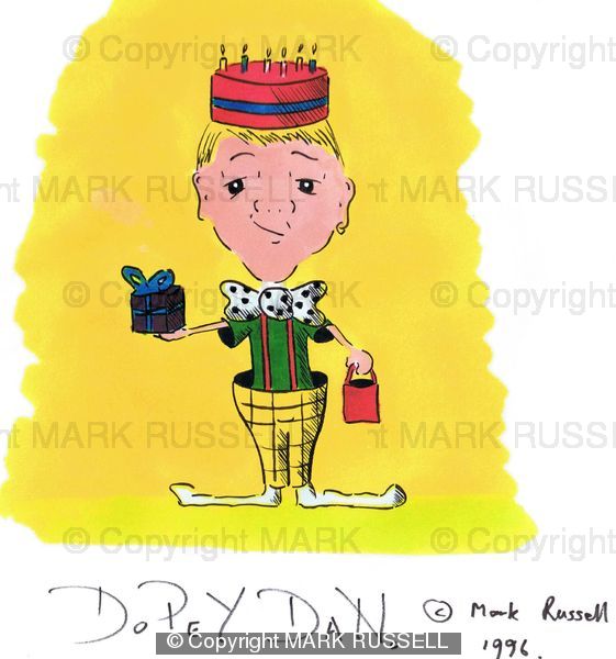 DOPEY DAN BIRTHDAY - COLOURED MARKERS