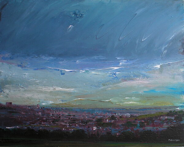 Storm Sky over the City [Dawn] - Acrylic