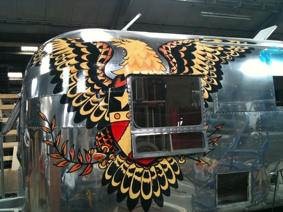 Eagle painted on Bus