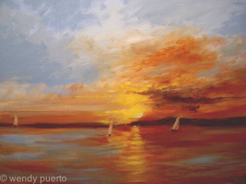impressionist-sunset print - Print