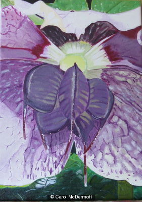hellebore - oil on box canvas