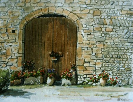 French Archway - watercolour