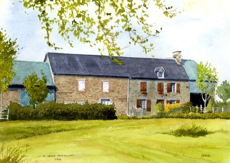 A Normandy House - watercolour