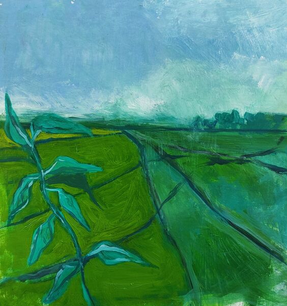 Vert - Oil on Mount Card