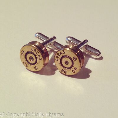 jewel ammunition L42A3 cufflinks