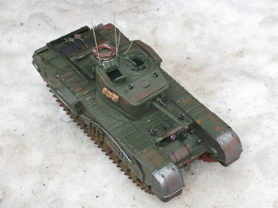 British Army Churchill Tank - Model Kit and Mixed Media