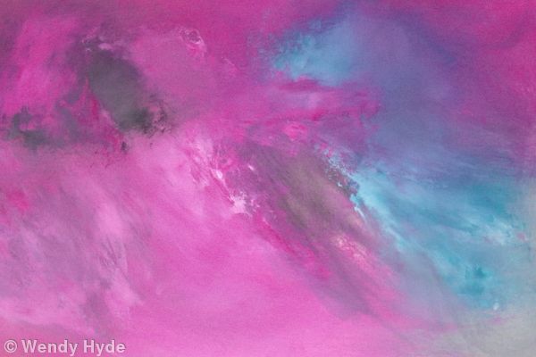 Magenta and Turquoise Abstract skyscape - print