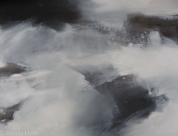 Abstraction in Monochrome study #35 - Oil on arches paper