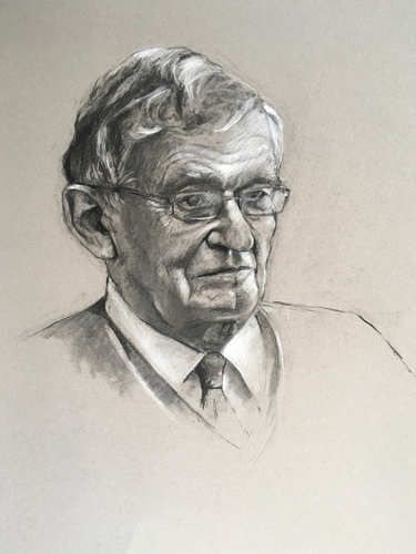 Professor George Fleet - Charcoal