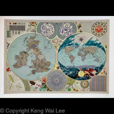 Mappa Mundi - Print and gold leaf on fine art paper