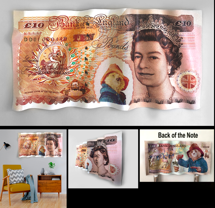 £10 Note Sculpture - "£10 Note" Sculpture