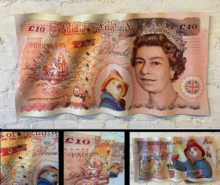 £10 Note Sculpture - "£10 Note" Sculpture