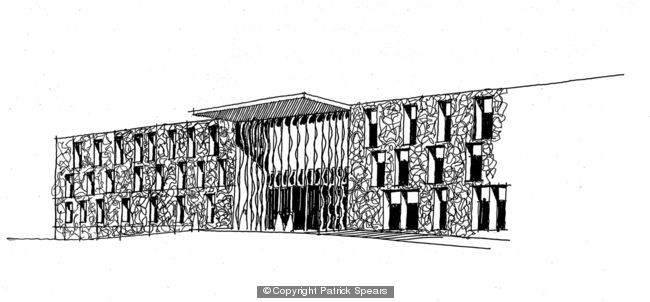 Elevation Study - Pencil and Photoshop