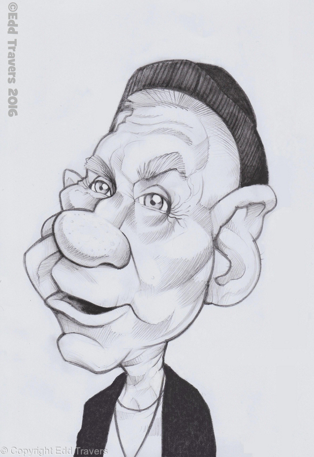 Burgess Meredith as 'Mickey Goldmill' sketch - Pencils