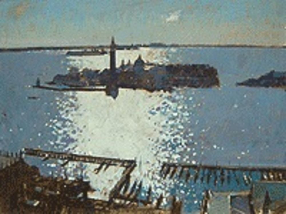 Silver Morning, San Giorgio Magorie - Oil on Board