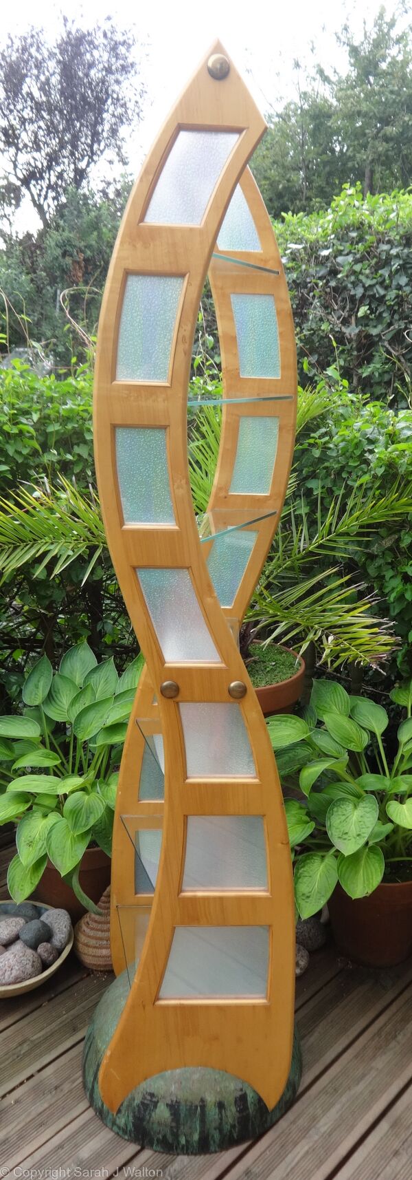 Sycamore & glass display stand - Furniture