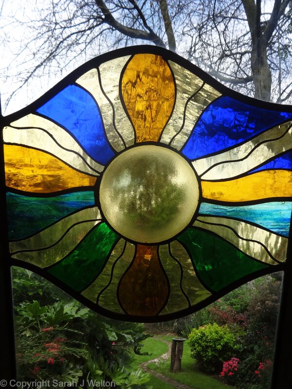 'Sun' shed panel - Stained glass